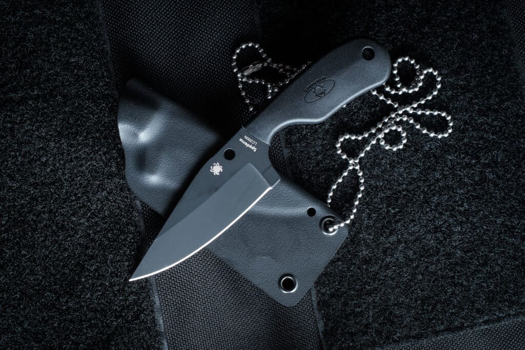 Spyderco Fred Perrin Subway Bowie Fixed Blade Knife 2.8" LC200N Black ...