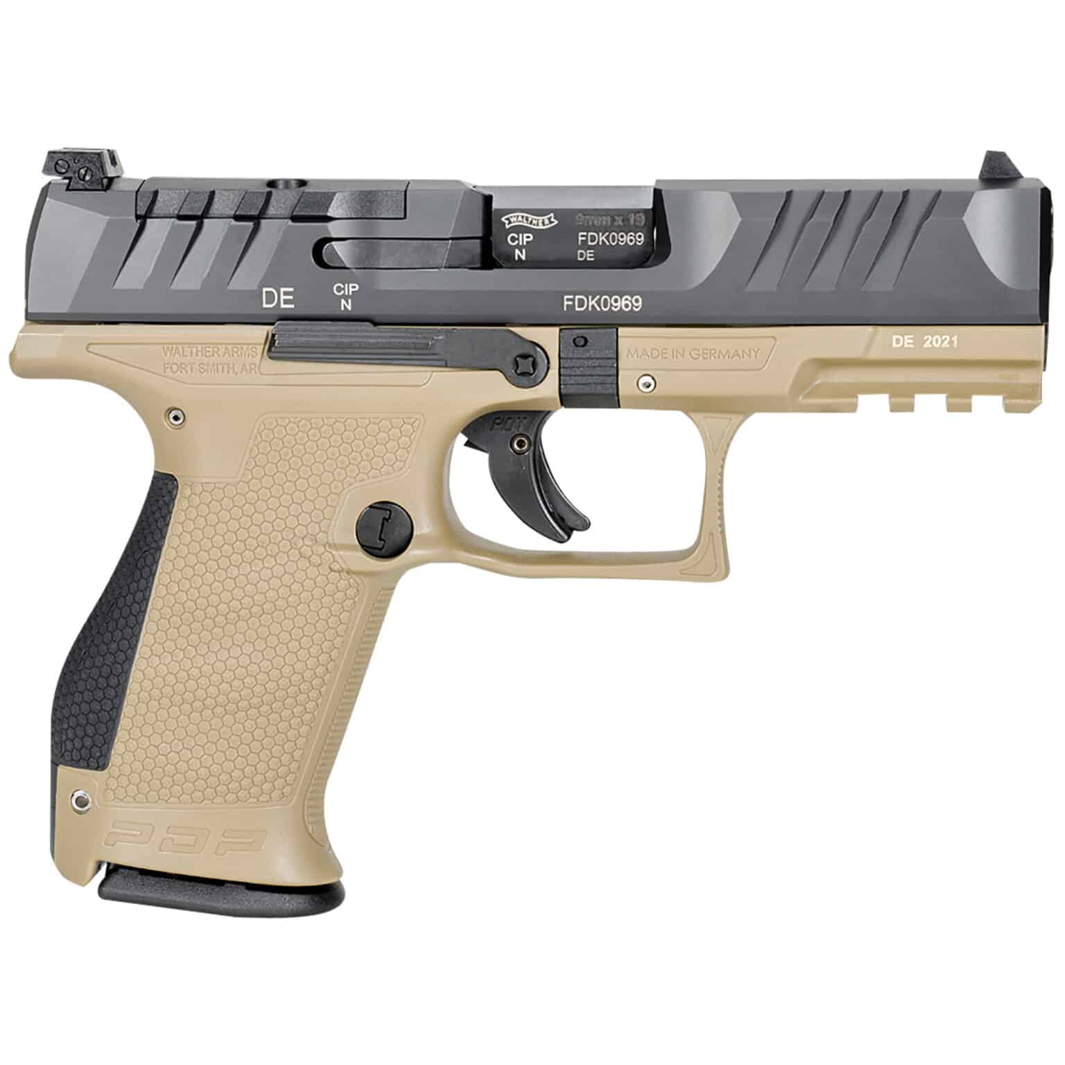Walther PDP 9mm Pistol, Compact, Optic Ready, FDE (2858444) | UPC ...