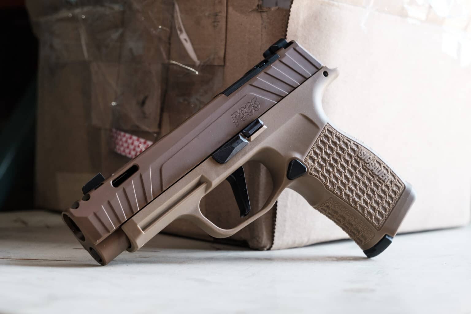 Sig Sauer P365XL Spectre Comp, 9mm Pistol, Coyote Tan (P365V005) | UPC ...