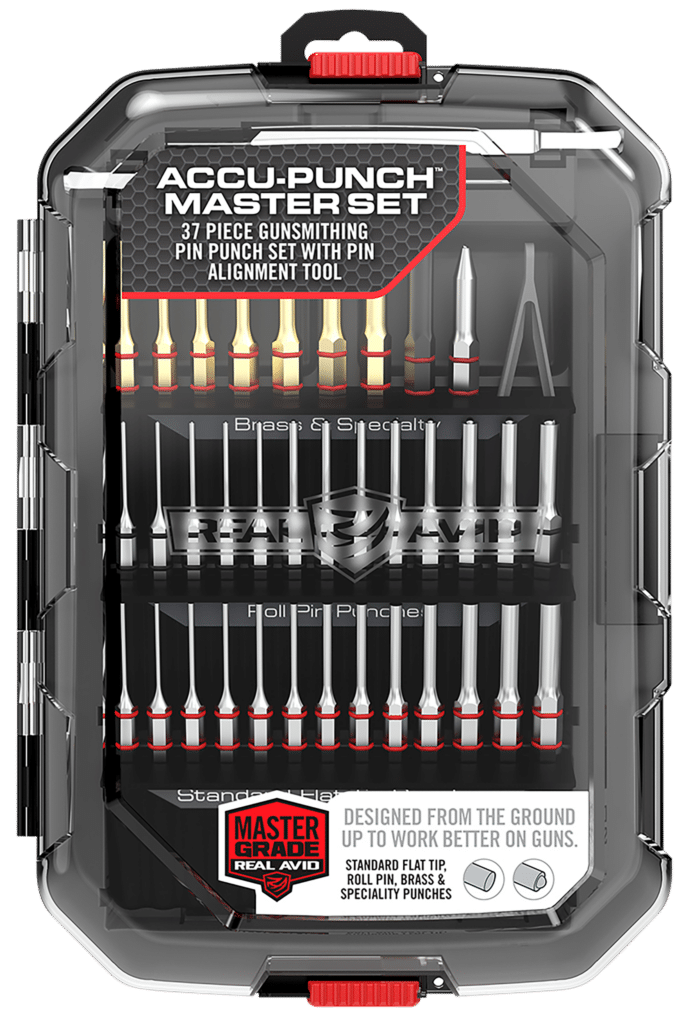 Real Avid, Accu-Punch Master Set, Universal Firearm, 37 Pieces, Black ...
