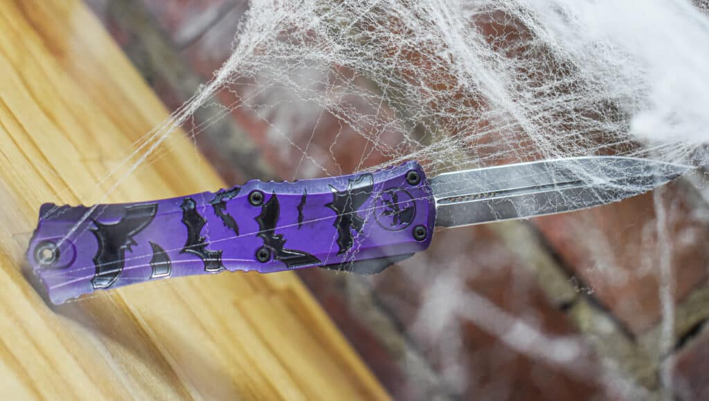 Microtech, Mini Hera II Signature Series OTF, Auto Knife, Purple Bats ...