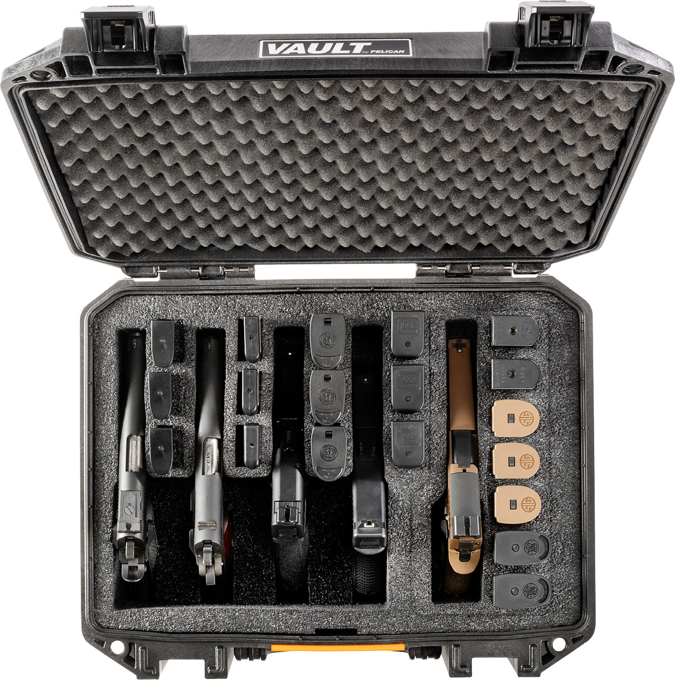 Pelican V300, Vault-5 Pistol Custom Case, Black (25-044300-01)