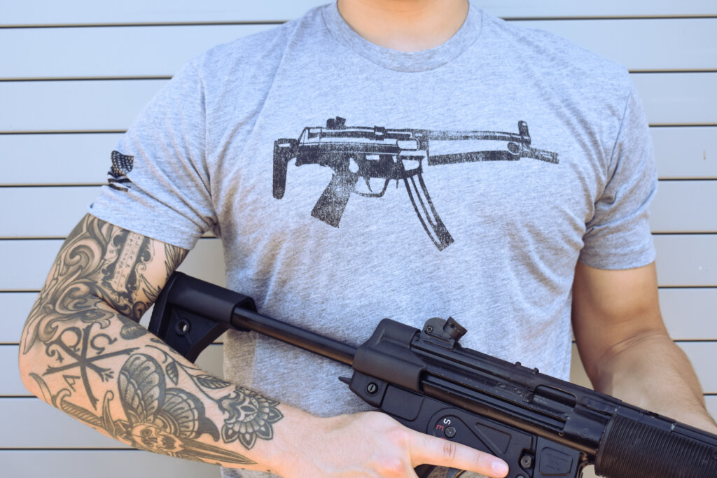 City Arsenal Just Did It! MP5 T-Shirt, Grey | UPC: